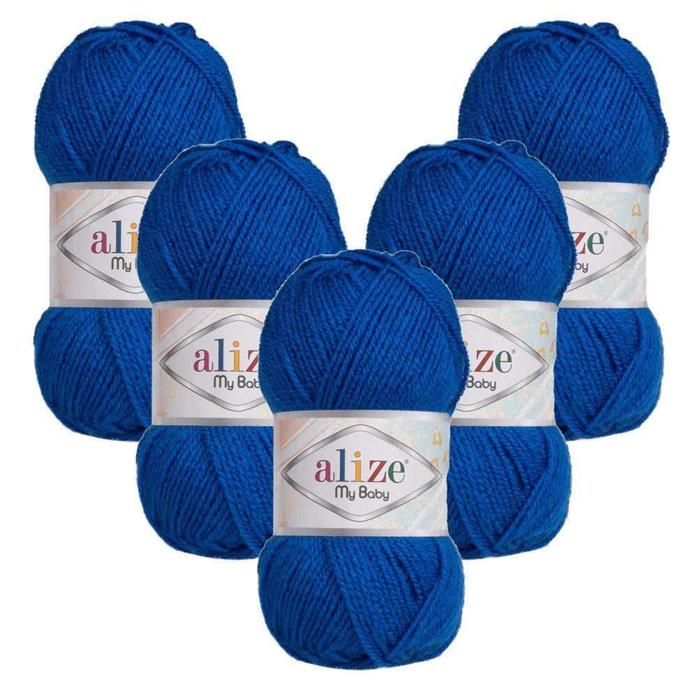 Alize 5 x ALIZE My Baby Häkelwolle, 750 m, Handstrickgarn,Für Allergiker,Yarn